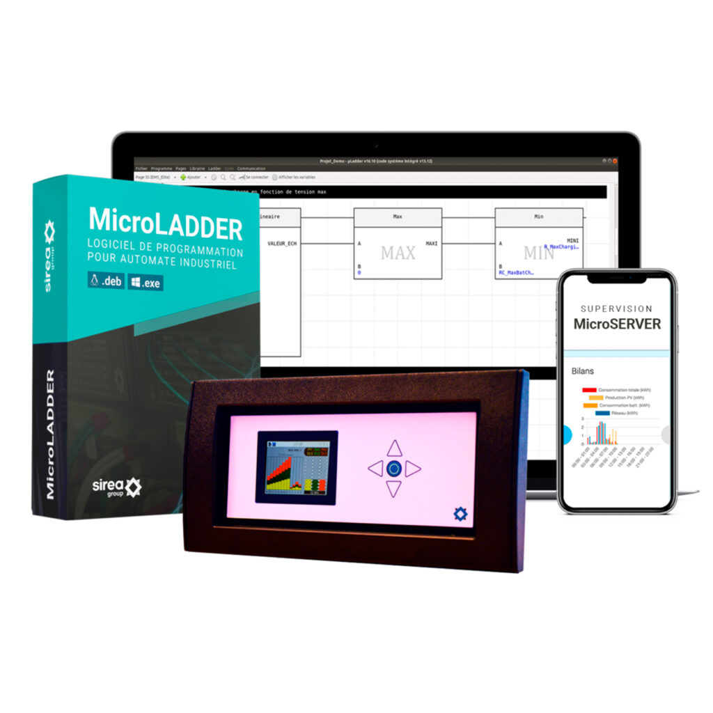 MicroARM-A8 - Automate programmable écran clavier Modbus RS232 TTL ...
